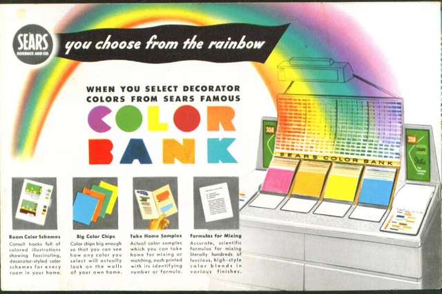 SEARS ROEBUCK COLOR Bank Paint Selector folder 1947 £16.88 - PicClick UK