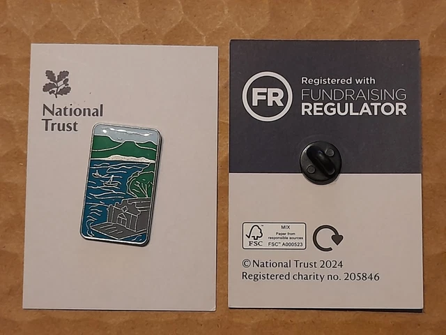 NATIONAL TRUST NEW FELL FOOT Boathouse Charity Pin Badge 2024 CARD £6. ...