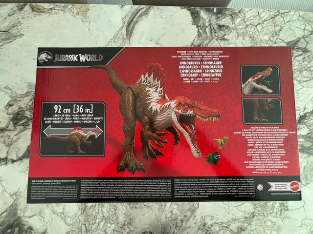 JURASSIC WORLD SUPER Colossal Dinosaur Spinosaurus Action Figure ...