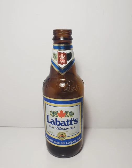 LABATT'S PILSENER AMBER Beer Bottle Calgary '88 Olympics 341ml Vintage ...
