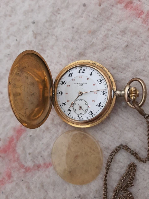 MONTRE GOUSSET MÉTAL plaqué or modèle a double porte EUR 200,00 - PicClick FR