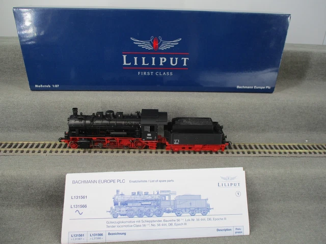 LILIPUT H0 L131561 Dampflok Schlepptenderlok der DB BR 56 444 Analog DSS in OVP EUR 199,90 ...