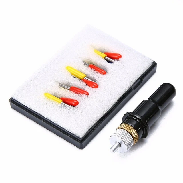 PRECISION CUTTERS 15X Mix Blades + Blade Holder for Roland Vinyl Cutter ...