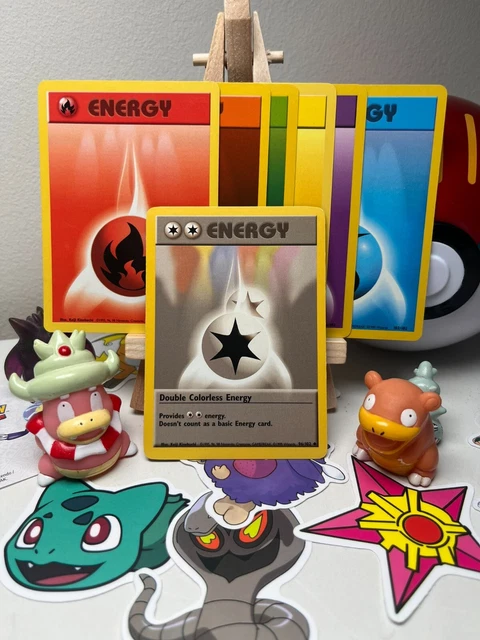 FULL SET OF 6 Base Set Energy Pokemon Cards - NM/LP - Read Description ...