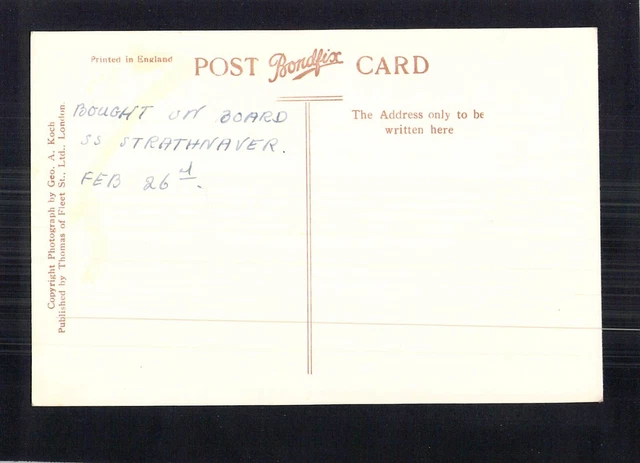 D6699 AUSTRALIA NSW Sydney Harbour Bridge SS Strathnaver vintage ...