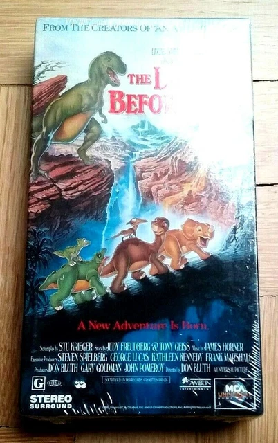 VINTAGE THE LAND BEFORE TIME DINOSAURS by Don Bluth VHS tape(new ...