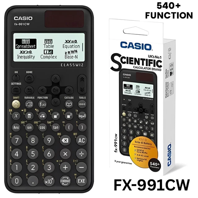 CASIO FX-991CW ADVANCED Scientific Calculator A /AS Level Maths 540 ...