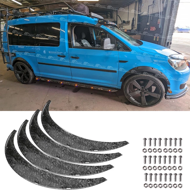 3.5& FENDER FLARES Wide Body Wheel Arches Mudguards For VW Caddy Maxi ...