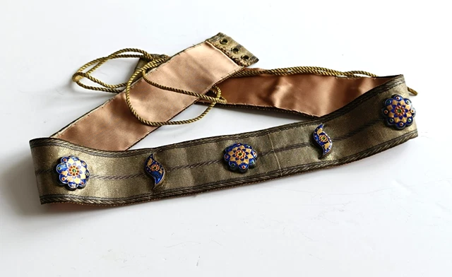 CEINTURE ARGENT DORÉ émaux bressans ancien rare sash silver gilt enamel ...