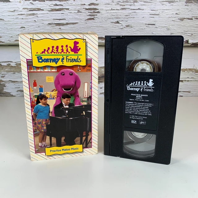 BARNEY & FRIENDS - Practice Makes Music VHS Bande Time Life Video V549 ...