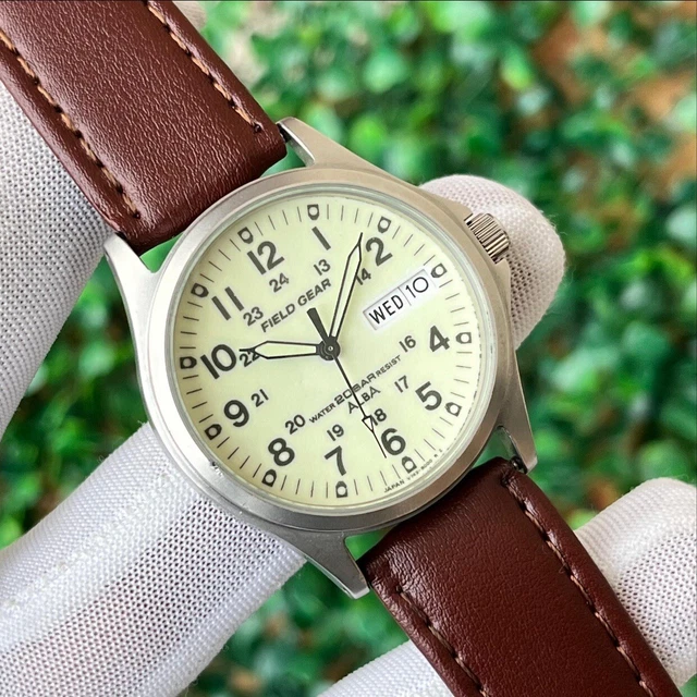 VINTAGE SEIKO ALBA JDM Field Gear Luminous Dial Japan Men Quartz Watch ...