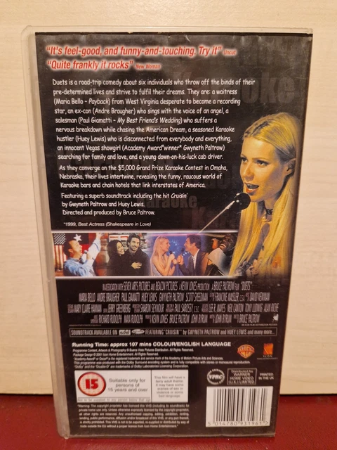 DUETS - GWYNETH Paltrow - PAL VHS Video Tape (T221) £2.99 - PicClick UK