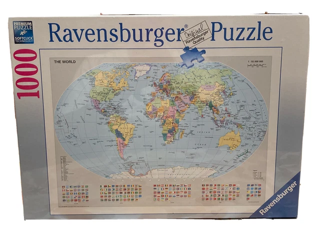 RAVENSBURGER &THE WORLD& Political World Map (1000 Piece) Jigsaw Puzzle ...