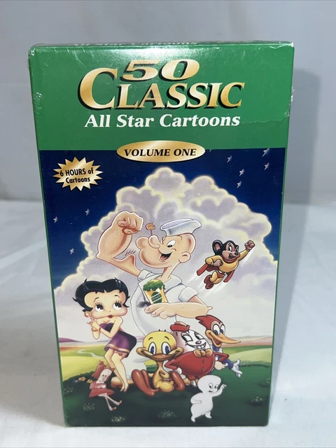 CLASSIC CARTOONS VHS Video Tape 1995 Six Hours Animation 50 All Star ...