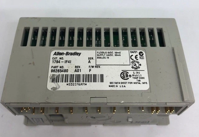 ALLEN BRADLEY 1794-IF4I A 96265480 A01 F Isolated Analog Input Module £ ...