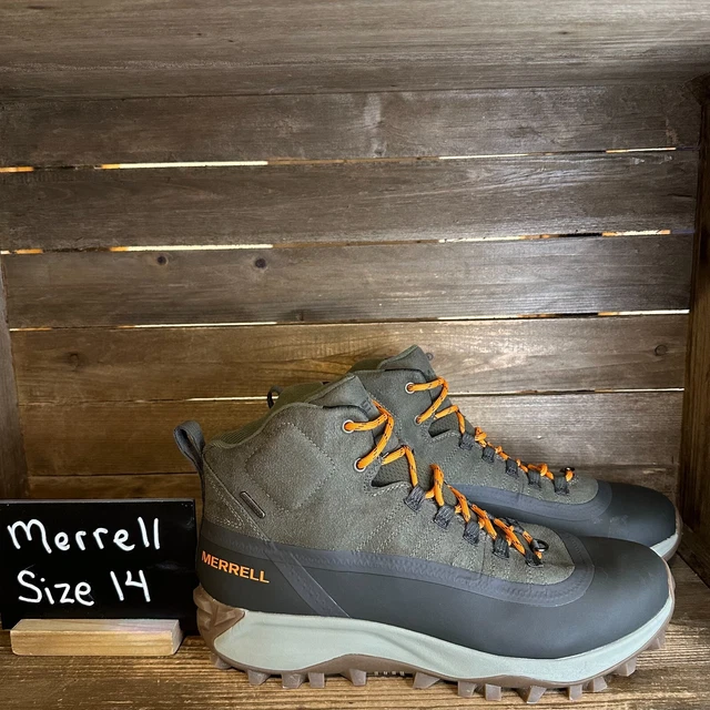 NEW MENS MERRELL Thermo Snowdrift 2 Mid WP Olive Winter Snow Ankle ...