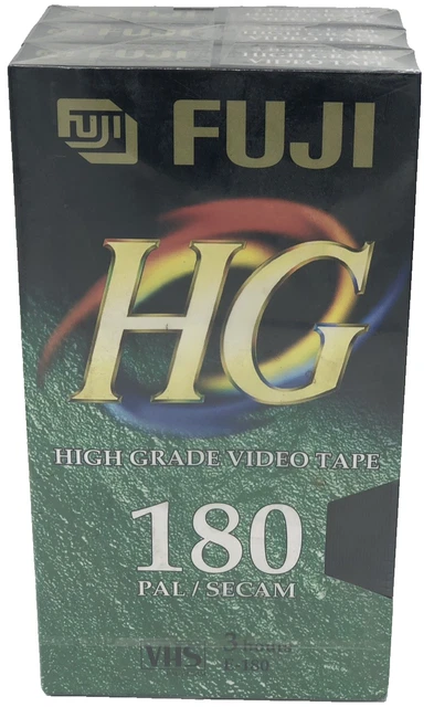 3 X FUJI HG VHS Video Cassette Blank Tape 180 Min 3 hrs NEW PAL High ...