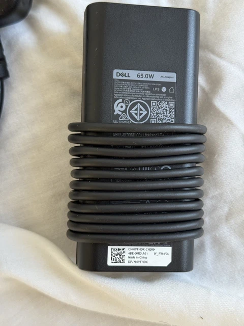 GENUINE ORIGINAL DELL USB-C 65W Type USBC Laptop Charger AC Adapter £15 ...
