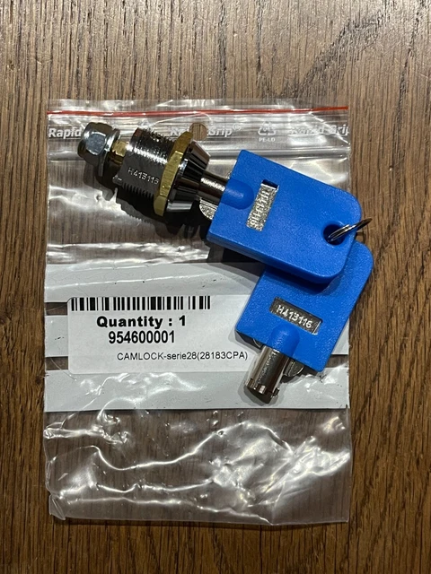 GENUINE CAMLOCK SERIES 28 (25mm depth) Tubular Lock (Blue Key) Vending ...