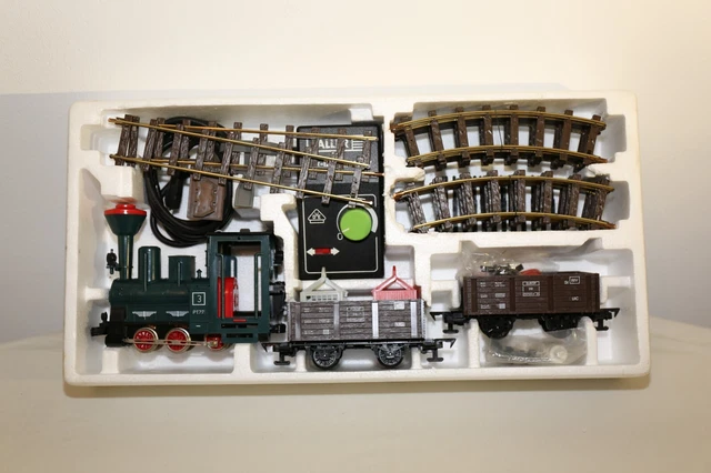 FALLER E-TRAIN 3804 Zug-Set, Trafo, Lokomotive, Wagons, Gleise ...