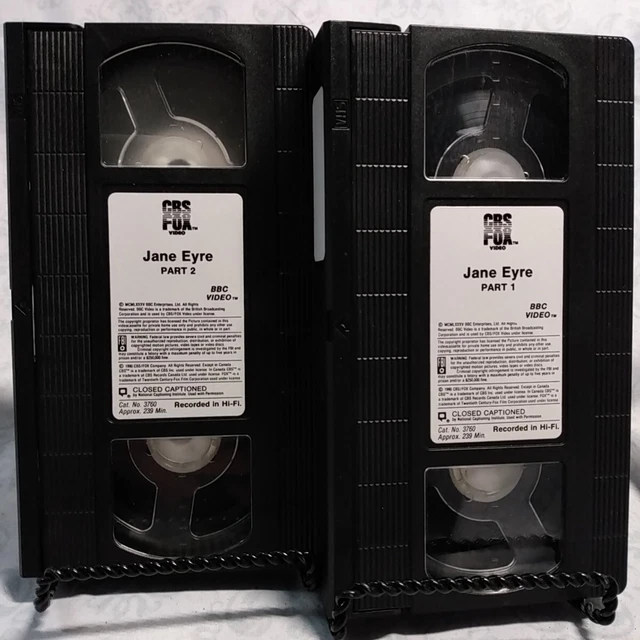 VHS JANE EYRE 1983 Timothy Dalton BBC CBS Fox Video 2 tapes Zeal Clarke ...