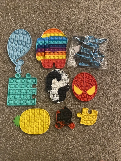 9 POPPING FIDGET Bubble Sensory Pop It Popper Toys-push pop $20.00 ...