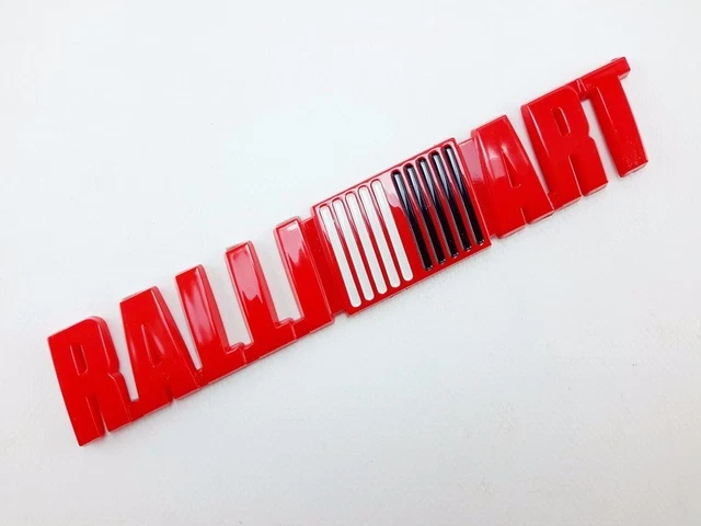 RALLIART RED 3D Logo Badge Part For Mitsubishi lancer Car Evo 7, 8, 9 ...