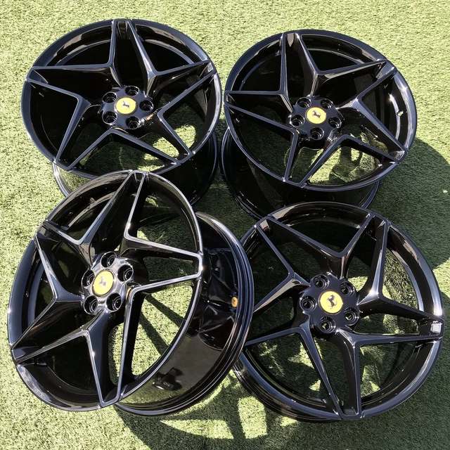 20& FERRARI F8 Tributo Wheels Rims Oem Stock 2021 Set 4 Pista Black ...