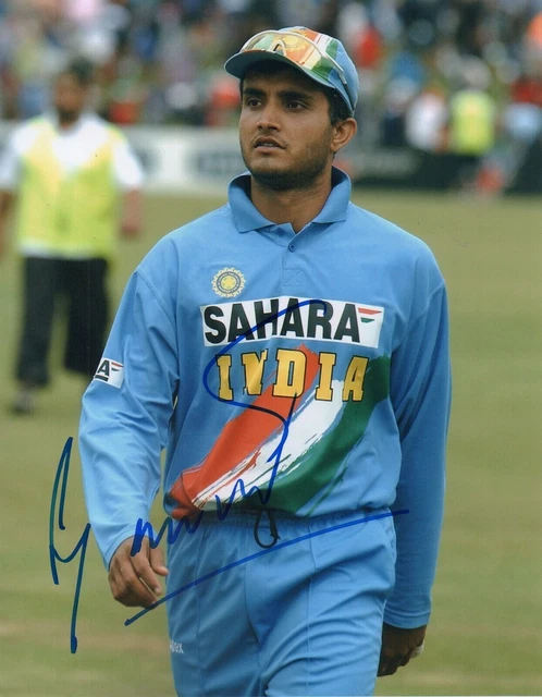 8X10 ORIGINAL AUTOGRAPHED Photo of Former Indian Cricketer Sourav ...