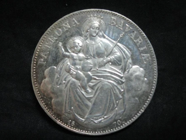 SILBERMÜNZE - PATRONA Bavariae 1870 "Ludovicus II Bavariae Rex" PS534 ...