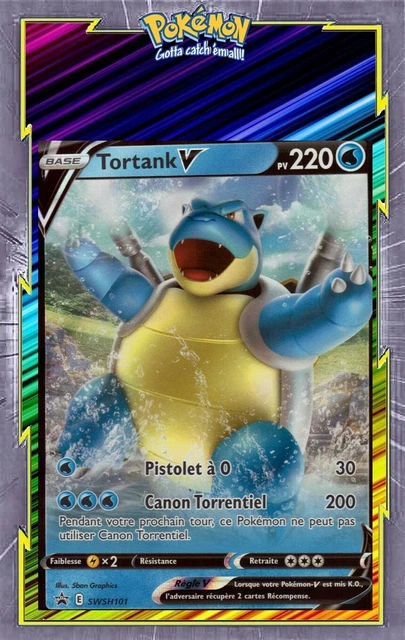 TORTANK V DECK Promo- Epée et Bouclier - SWSH101 - Carte Pokemon Neuve ...