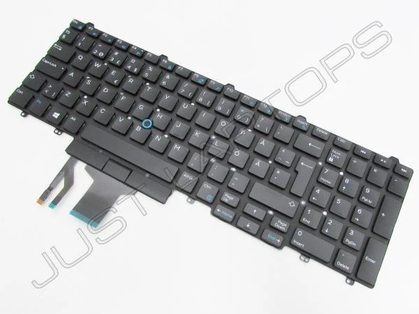 NEW DELL LATITUDE E5550 E5570 Swedish Finnish Keyboard Nappaimisto ...