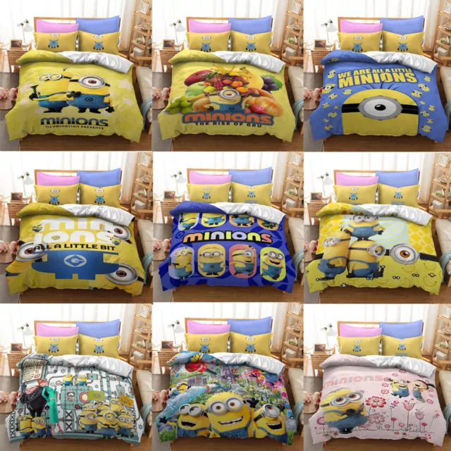 Minions Collection Single Double Queen King Bed Quilt Cover Set Eur 43