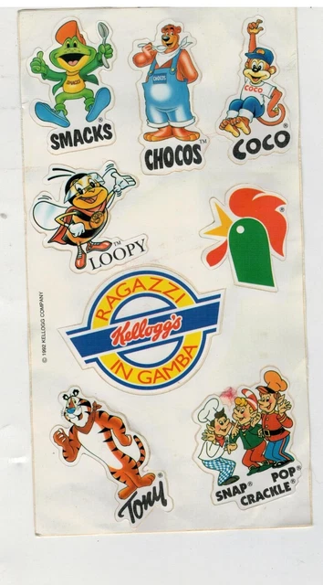 KELLOGG'S ADESIVI/STICKER DA Collezione Ragazzi In Gamba Chocos, Snap ...