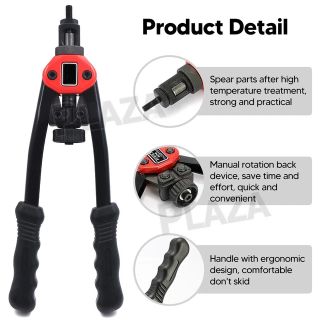 433X RIVET NUT Kit Riveter Gun Heavy Duty Riveting Rivets Nutsert Tool ...