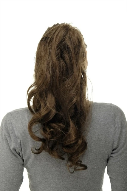 POSTICHE BOUCLÉE LONG Marron Doré Mini-Klammer Peignes Et 60cm WK08-10 ...