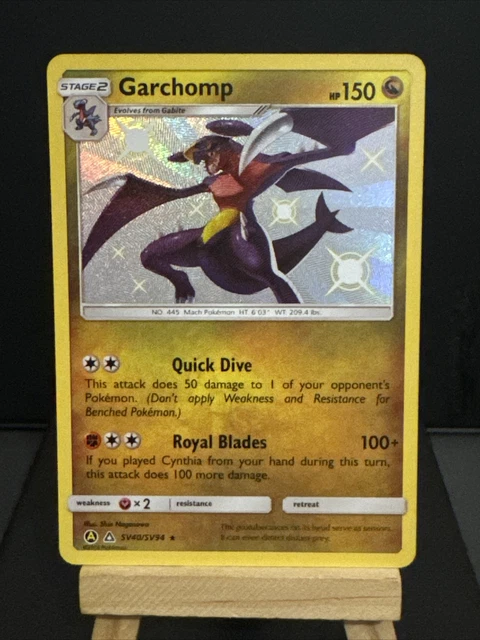 POKEMON CARD GARCHOMP SV40/SV94 Hidden Fates Baby Shiny Rare Near Mint ...