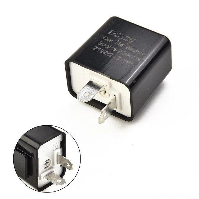 PART FLASHER RELAY Turn Signal Waterproof 2Pin Accessory Adjustable ...