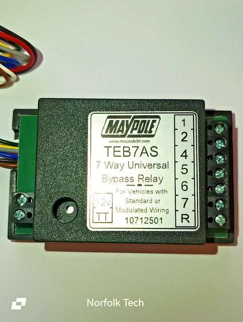 MAYPOLE UNIVERSAL TEB7AS Towing 7 Way Canbus Smart Bypass Relay £15.00 ...