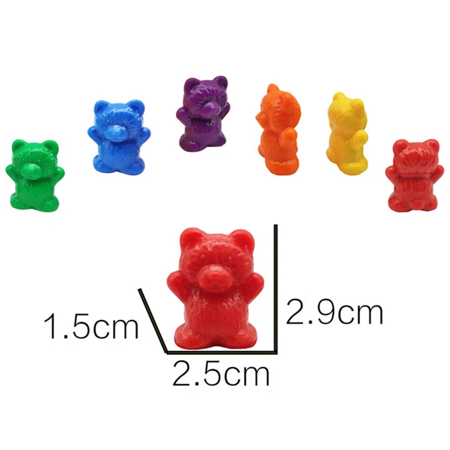 LOT DE 60 Oursons Pour Le Des Couleurs Jouets éducatifs Pour EUR 9,91 ...