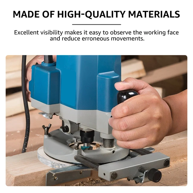 ROUTER BASE PLATE 6.5inch Clear Acrylic Router Baseplate with Centering ...