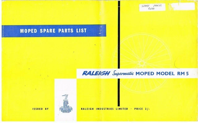 RALEIGH SUPERMATIC MOPED Model Rm5 Original Factory Illustrated Parts ...
