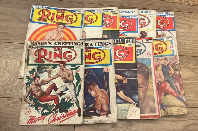 VERY RARE VINTAGE The Ring Boxing Magazine 11 Issues From 1951. Some ...
