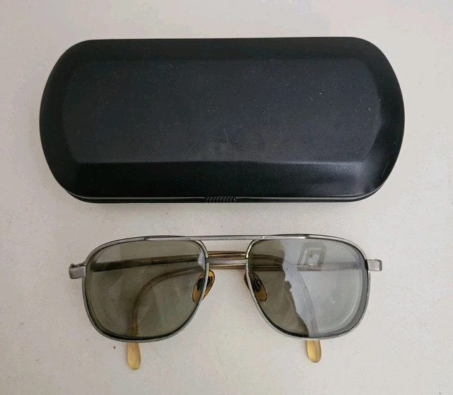 VINTAGE MEN'S 1980S Tinted Top Bar Eyeglasses 135 mm £6.96 - PicClick UK