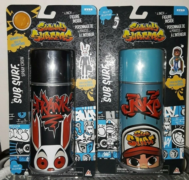 SUBWAY SURFERS GAME Sub Surf Spray Crew 4" VINYL FIGURE Jake & Frank ...