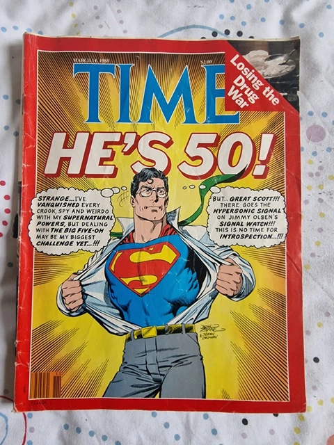 TIME MAGAZINE MARCH 14, 1988 "He's 50" Superman Turns 50 £9.96 ...