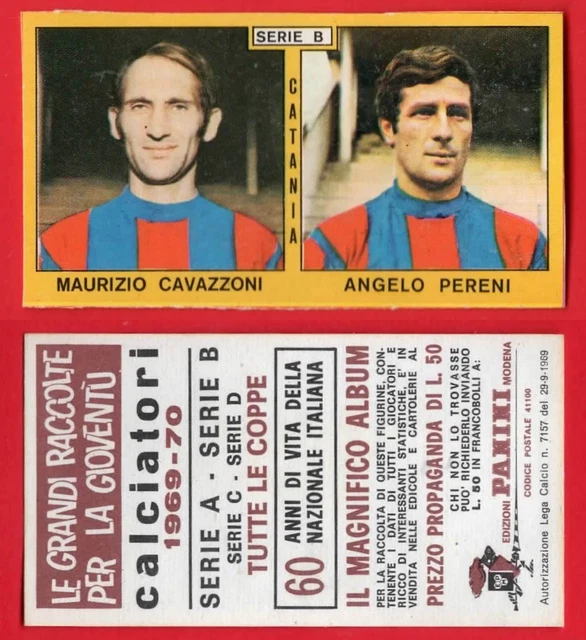 FIGURINA CALCIATORI PANINI 1969/70 - Nuova/New - Cavazzoni/Pereni ...