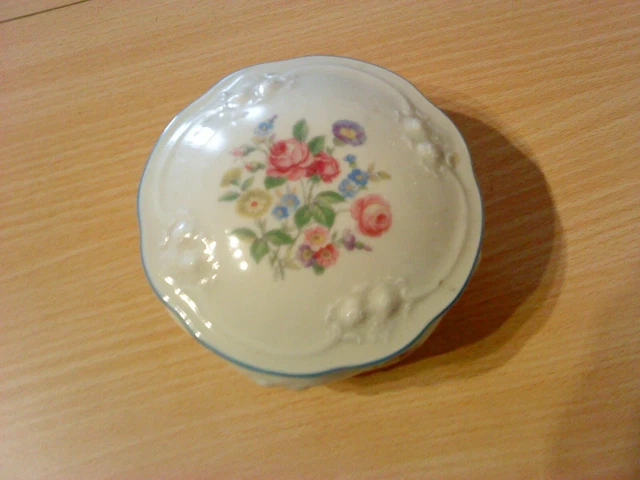 THOMAS AVORY DRALLE Porzellan Dose Deckeldose Art Deco Blümchen ...