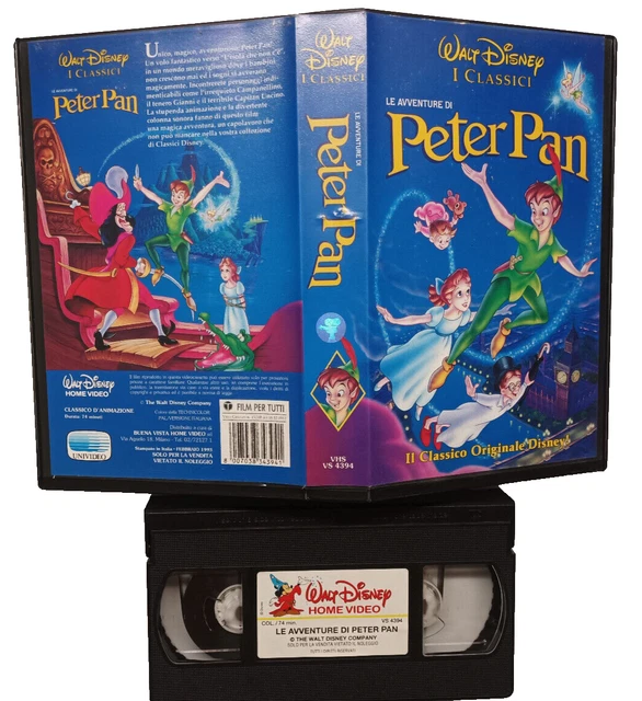 THE ADVENTURES BY Peter Pan 1993 VHS Italian Walt Disney Home Video $16 ...