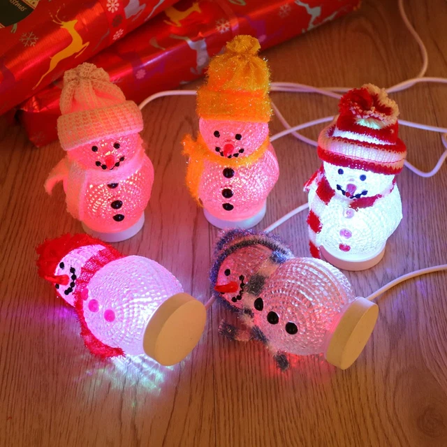 3 PCS LED Night Light Small Snowman up Christmas Glowing Centerpiece £ ...